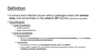Antimicrobial prophylaxis in UTI - an overview of the evidence | PPT