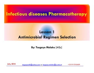 Antimicrobial regimen selection | PDF