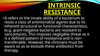 Antimicrobial resistance.pptx and mechanism of AMR | PPTX