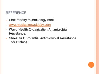 Antimicrobial resistance (amr) | PPTX