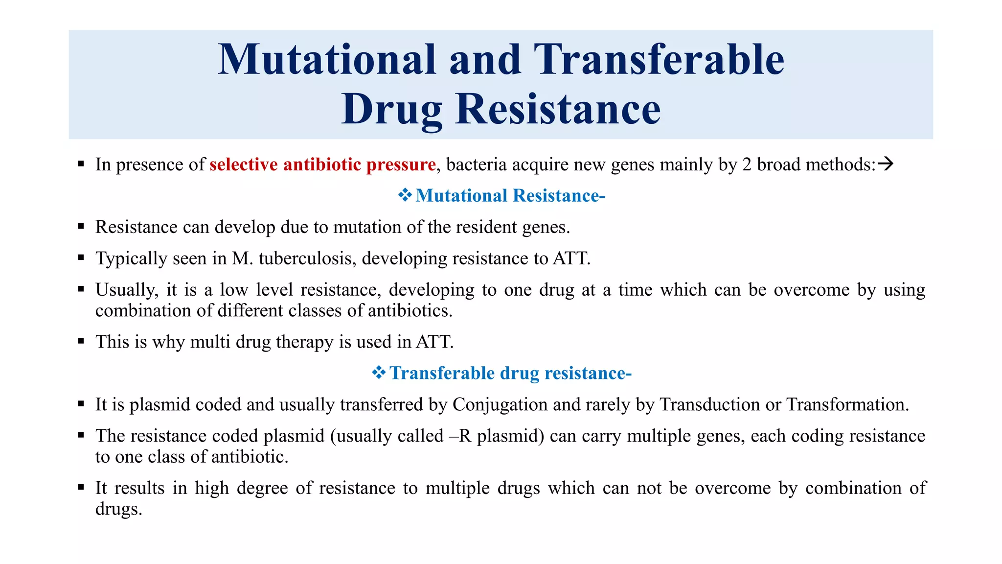 Antimicrobial resistance in bacteria | PPTX