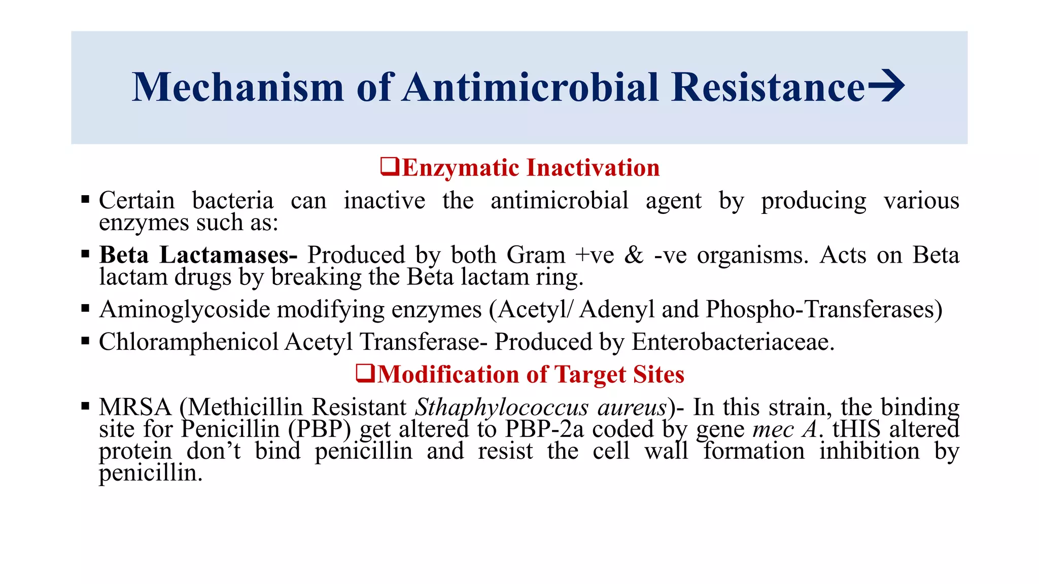 Antimicrobial resistance in bacteria | PPTX