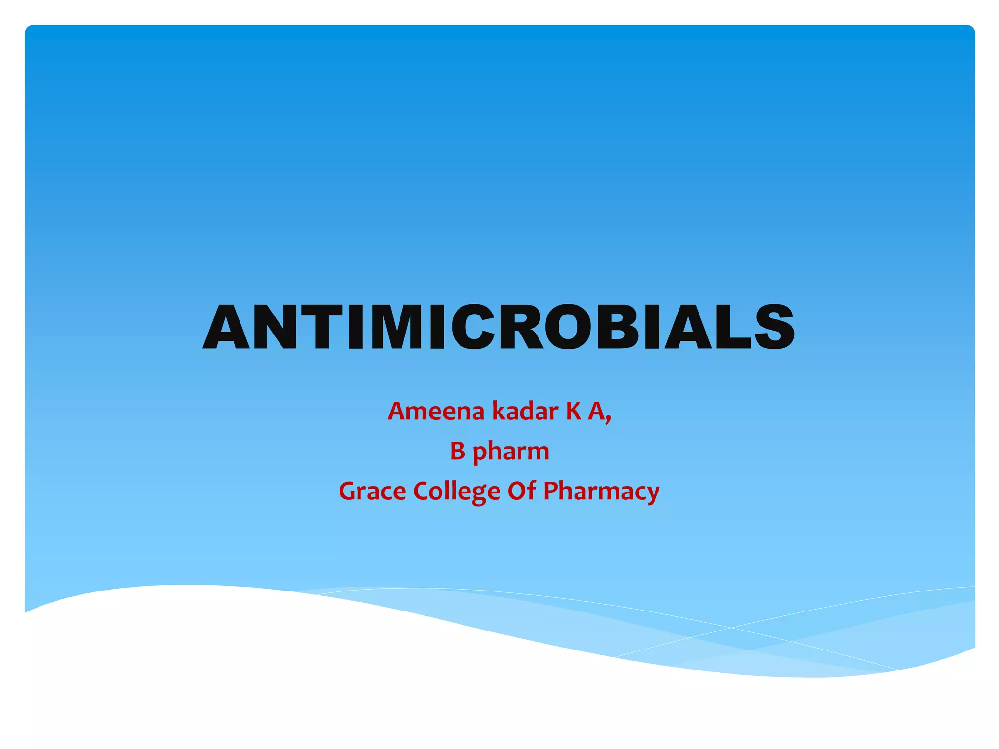 Antimicrobials | PDF