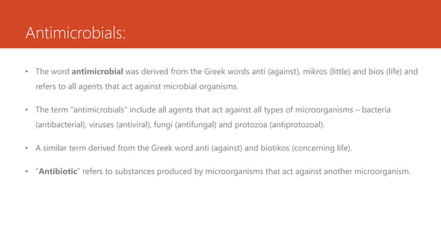 Antimicrobials | PPTX