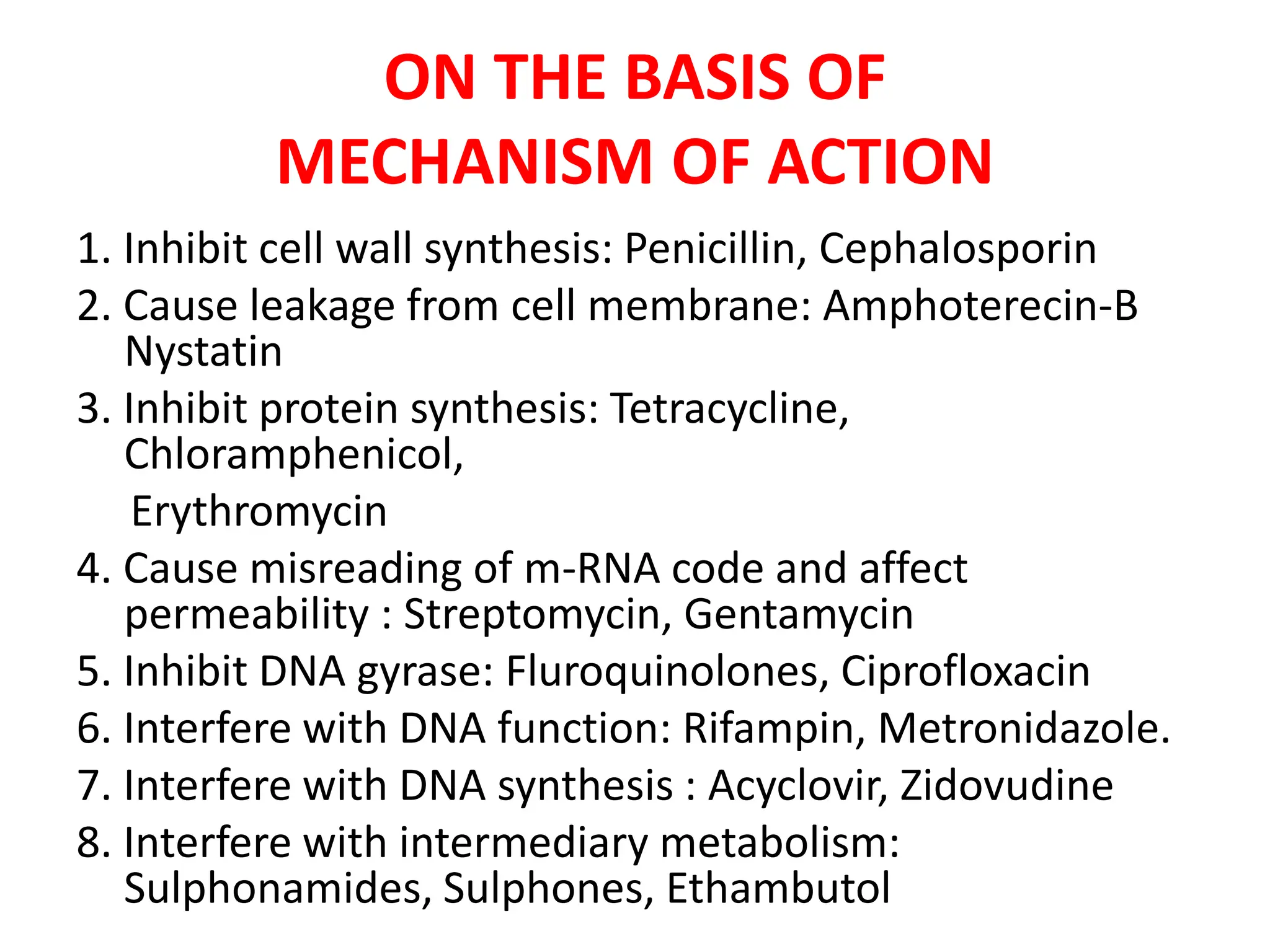 Classification and mechanism of action of ANTIMICROBIALS by DR.PRINCE.C ...