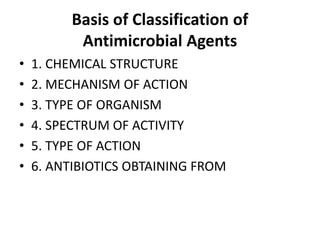 Classification and mechanism of action of ANTIMICROBIALS by DR.PRINCE.C ...