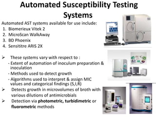 Antimicrobial sensitivity testing | PPTX