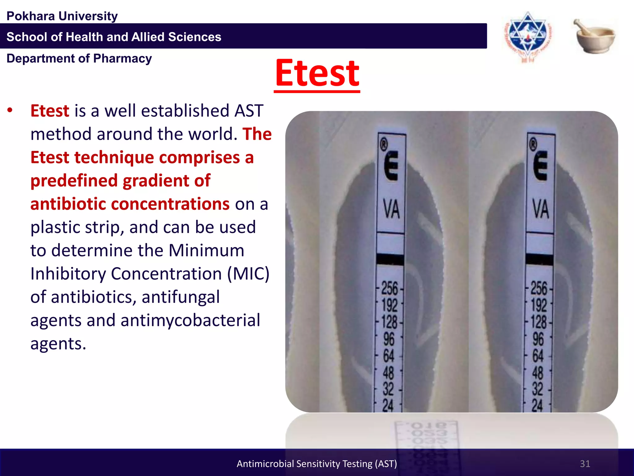 Antimicrobial sensitivity testing (AST) | PPTX
