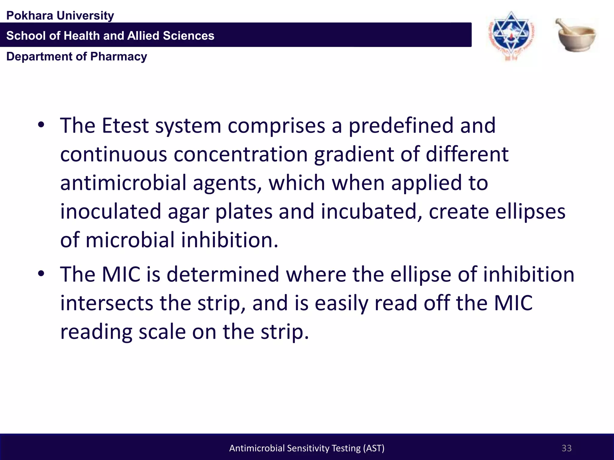 Antimicrobial sensitivity testing (AST) | PPTX