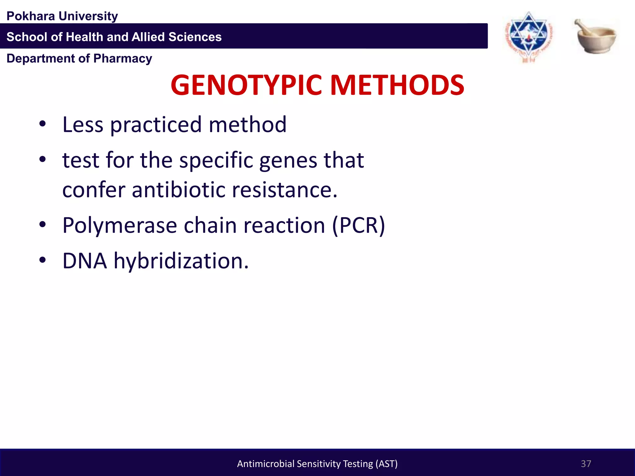 Antimicrobial sensitivity testing (AST) | PPTX