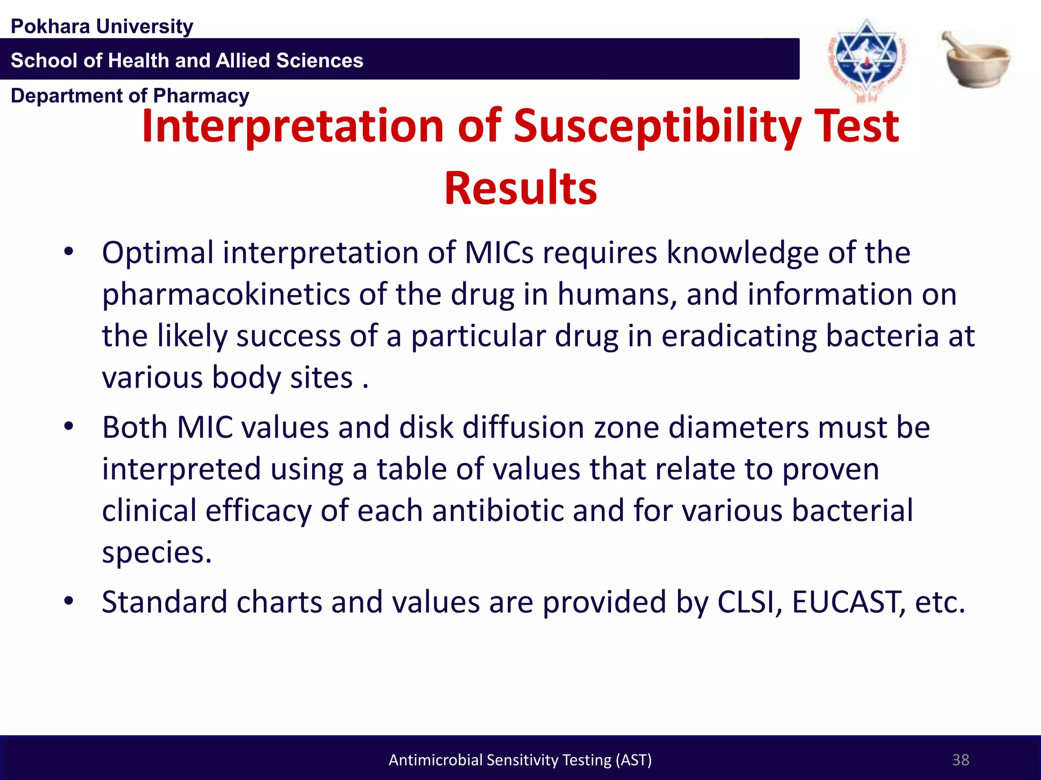 Antimicrobial sensitivity testing (AST) | PPTX