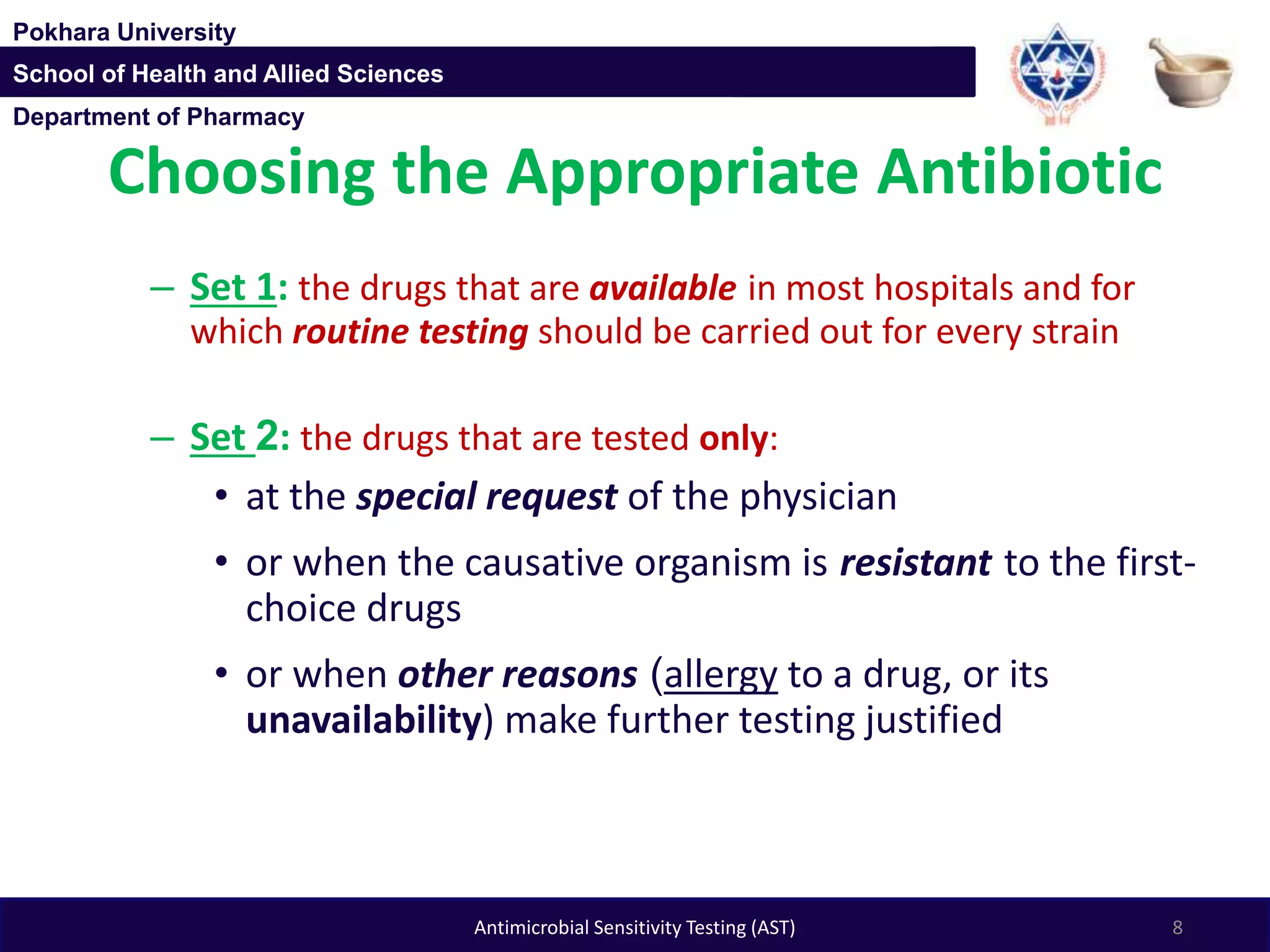 Antimicrobial sensitivity testing (AST) | PPTX