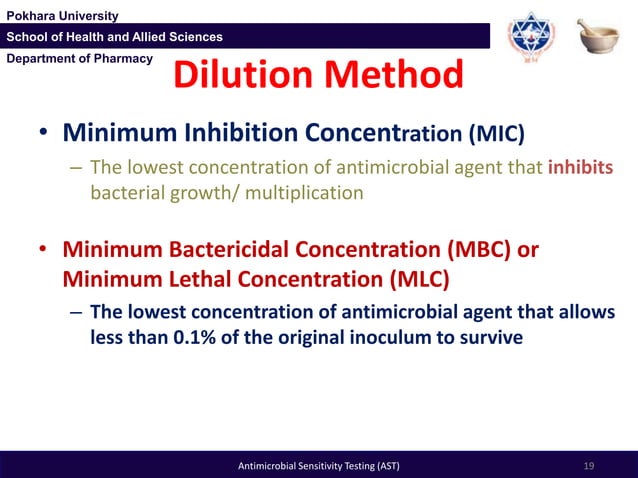 Antimicrobial sensitivity testing (AST) | PPTX