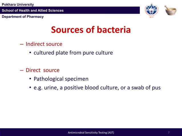 Antimicrobial sensitivity testing (AST) | PPTX