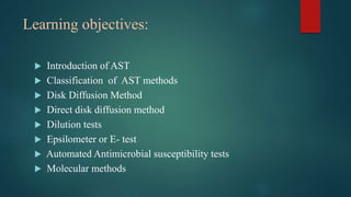 ANTIMICROBIAL SENSITIVITY TESTING kalyan kumar. G.pptx