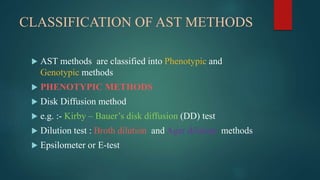 ANTIMICROBIAL SENSITIVITY TESTING kalyan kumar. G.pptx