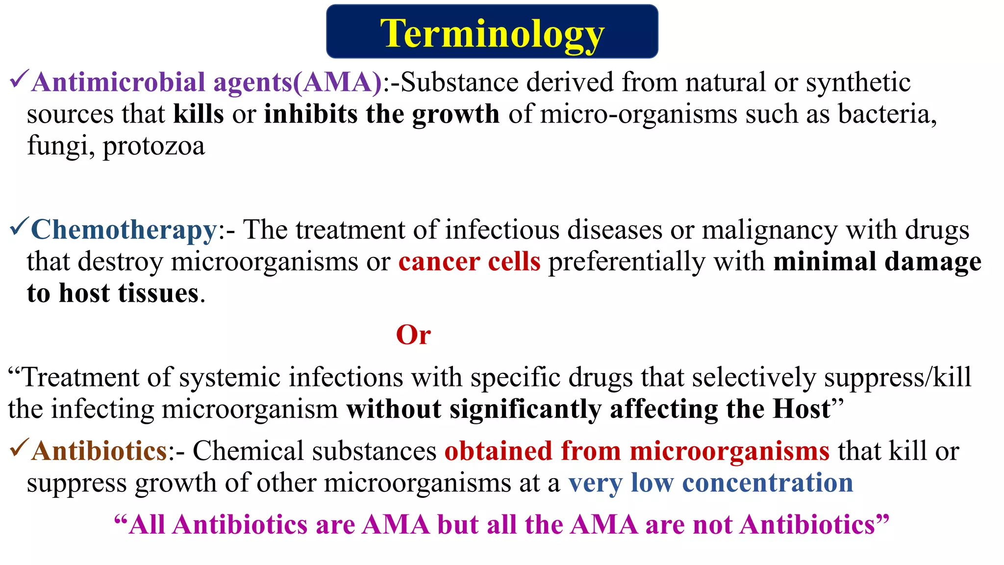 Antimicrobials General consideration | PPTX
