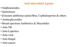 Antimicrobials General consideration | PPTX