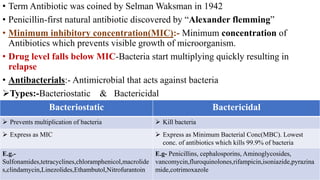 Antimicrobials General consideration | PPTX
