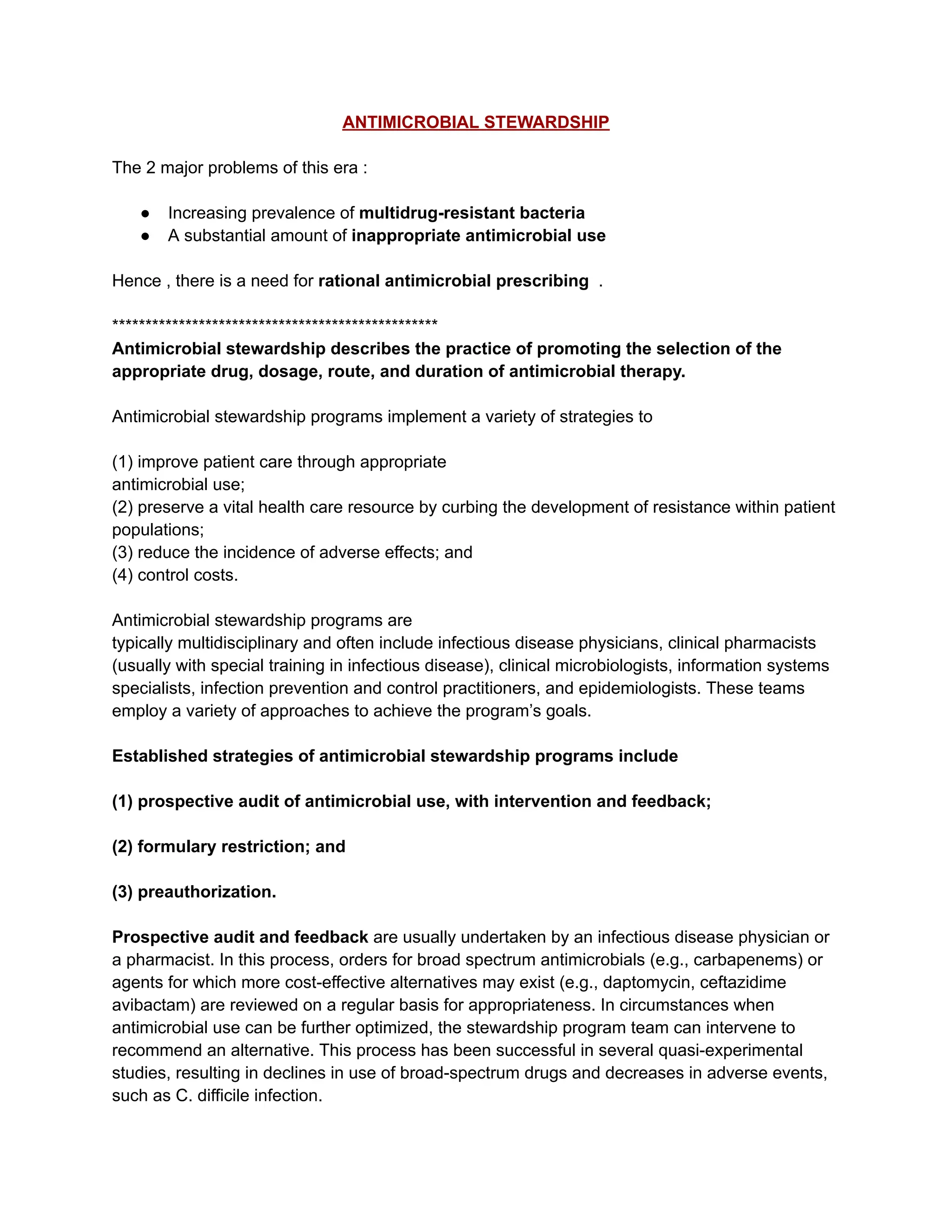 ANTIMICROBIAL STEWARDSHIP - IMPORTANT POINTS.pdf