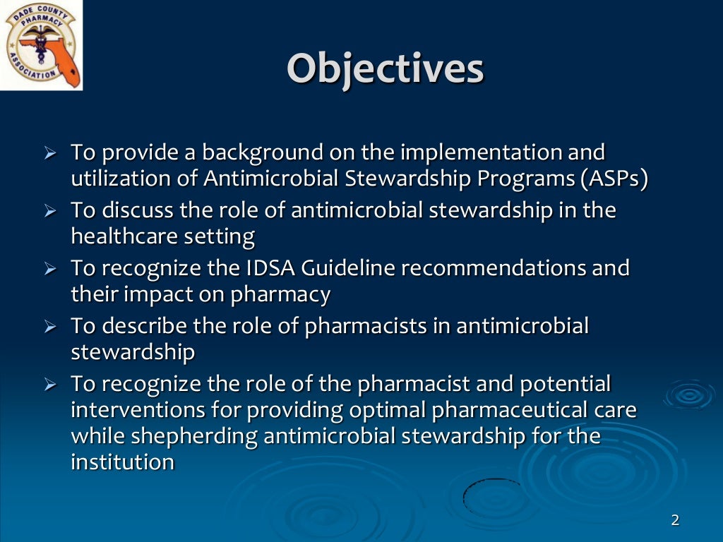 IDSA Practice Guidelines for Antimicrobial Stewardship Programs