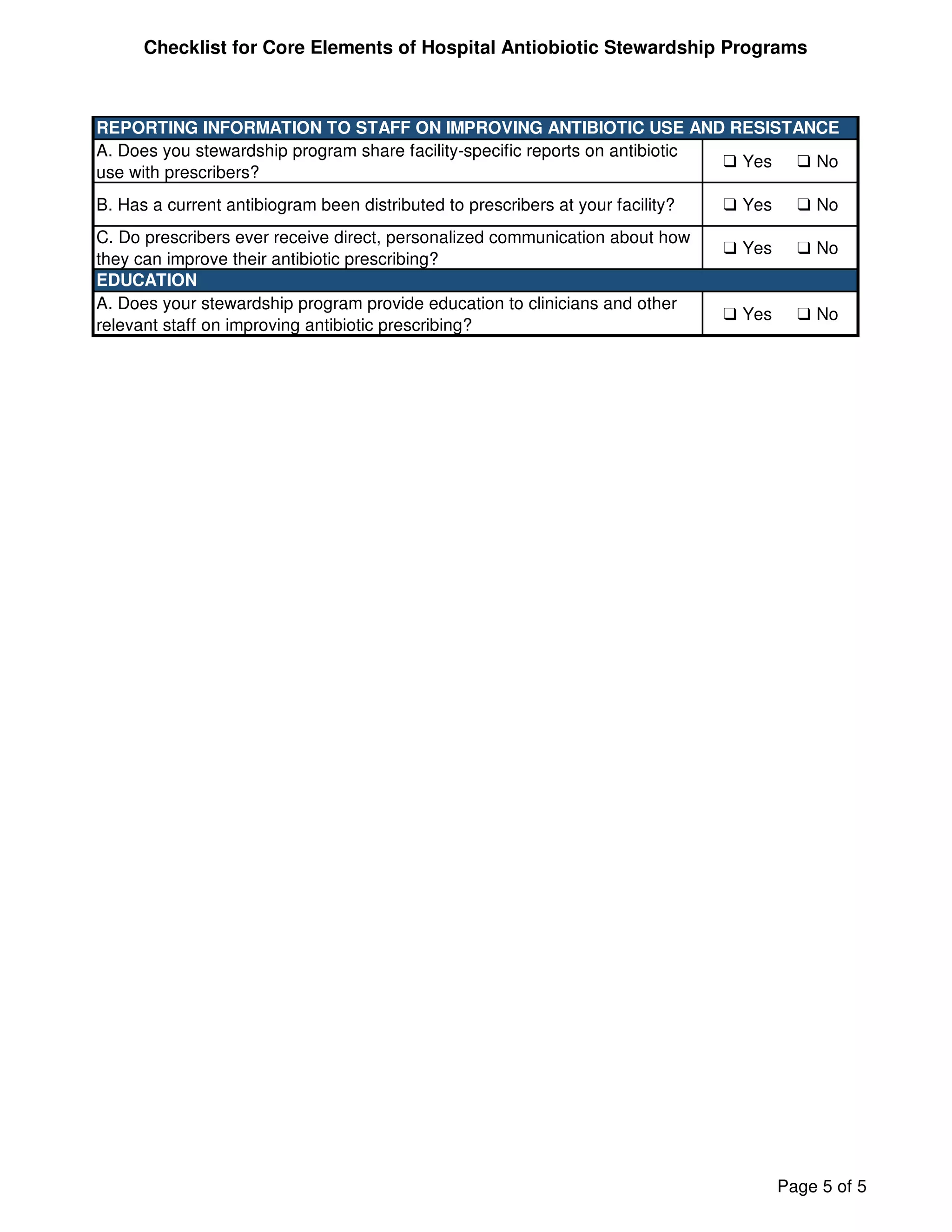 Antimicrobial stewardship program_checklist | PDF