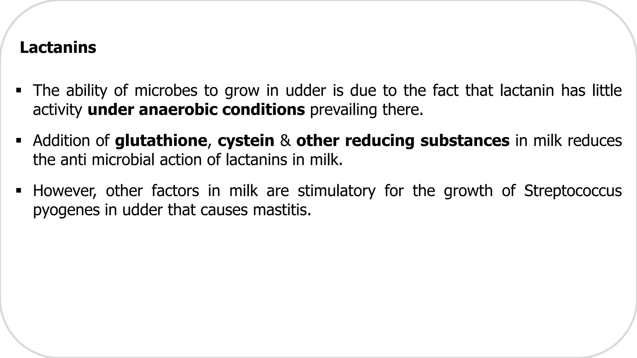 Antimicrobial substances in milk | PPTX