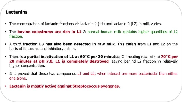 Antimicrobial substances in milk | PPTX | Infectious Diseases ...