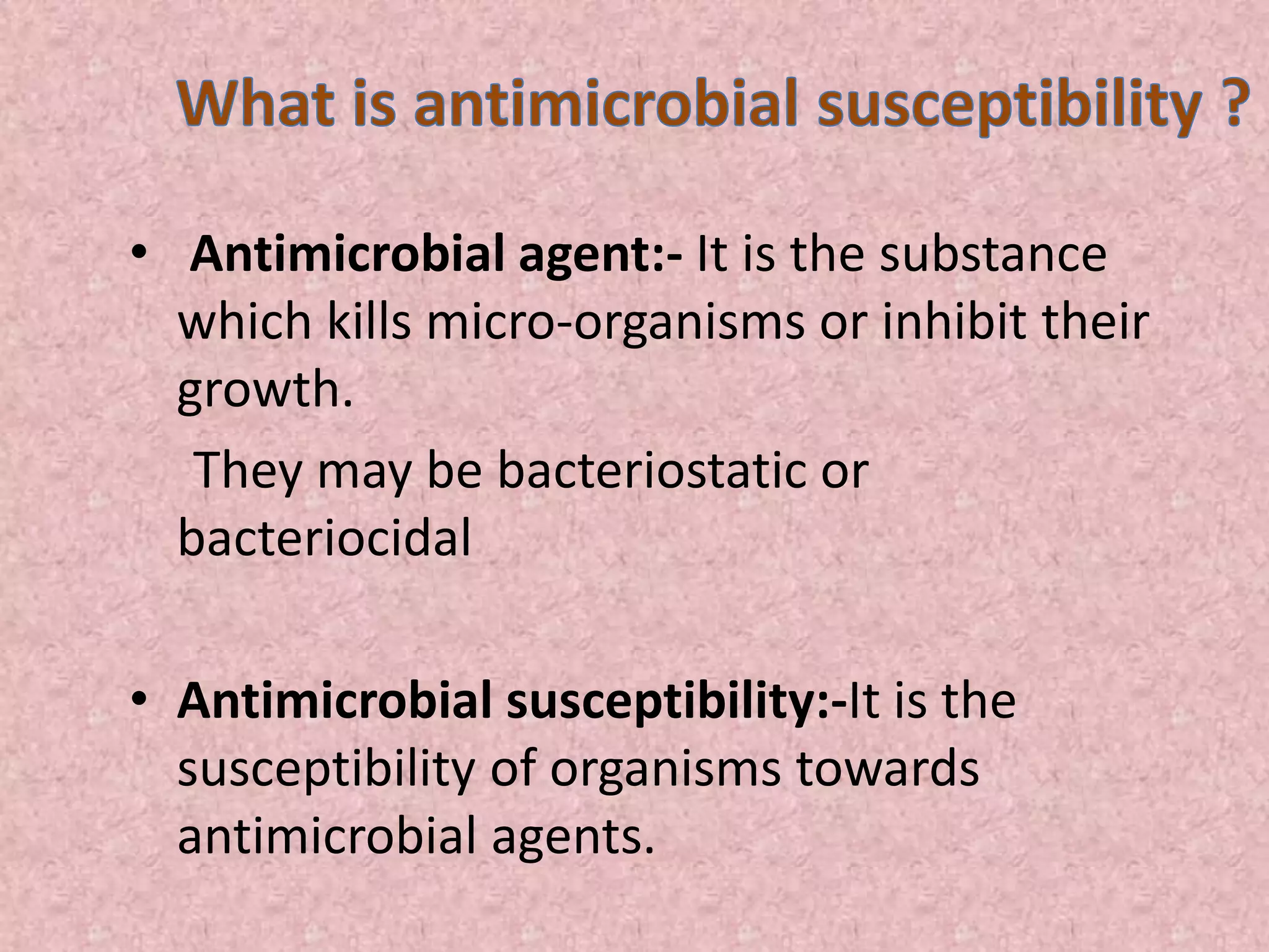 Anti microbial susceptibility testing | PPTX