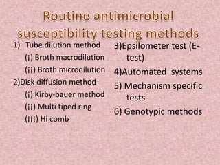 Anti microbial susceptibility testing | PPTX