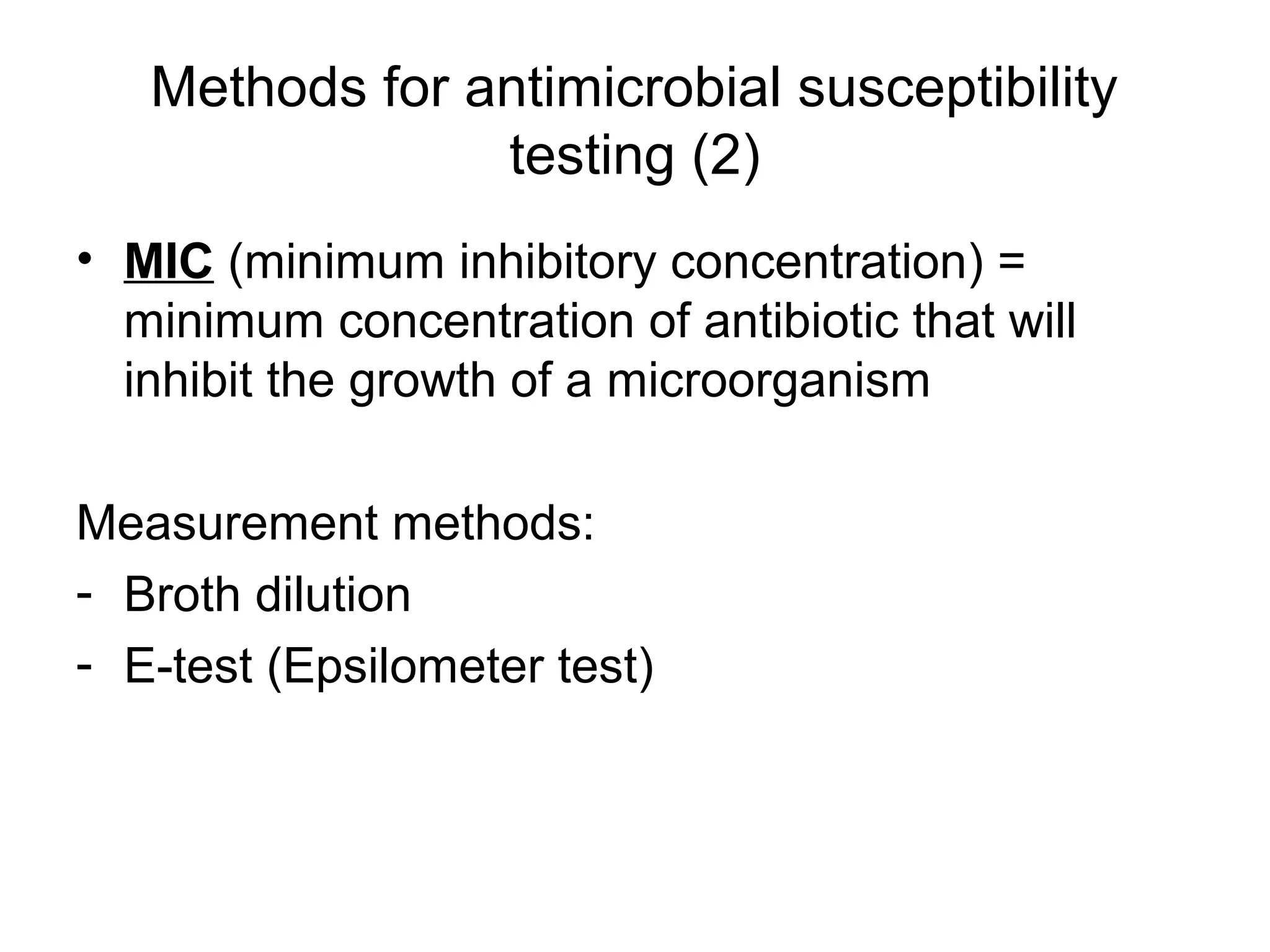 Antimicrobial susceptibility testing an overview of definitions and ...