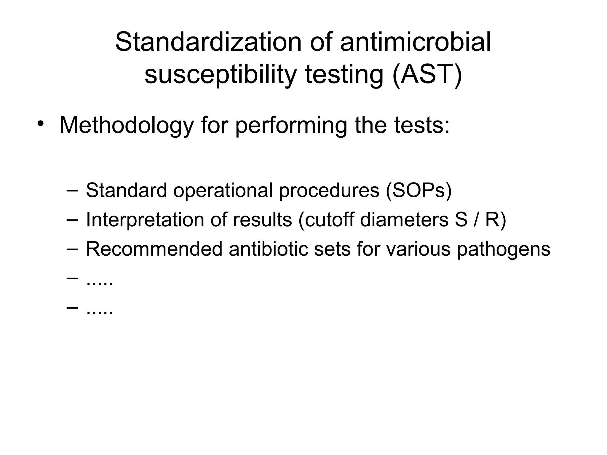 Antimicrobial susceptibility testing an overview of definitions and ...