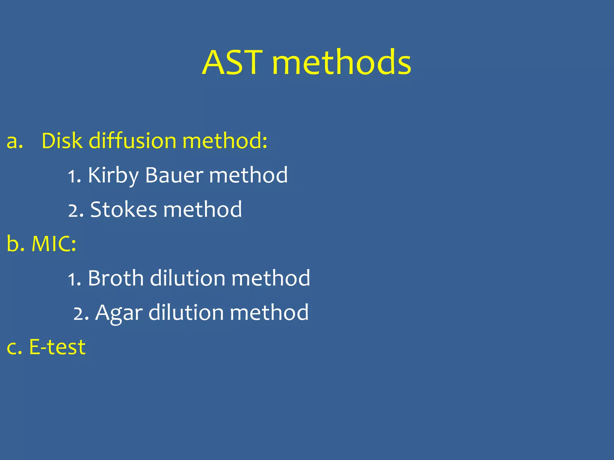 Antimicrobial susceptibility testing – disk diffusion methods | PPTX