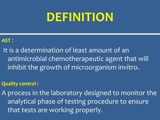 Antimicrobial susceptibility testing – disk diffusion methods | PPTX