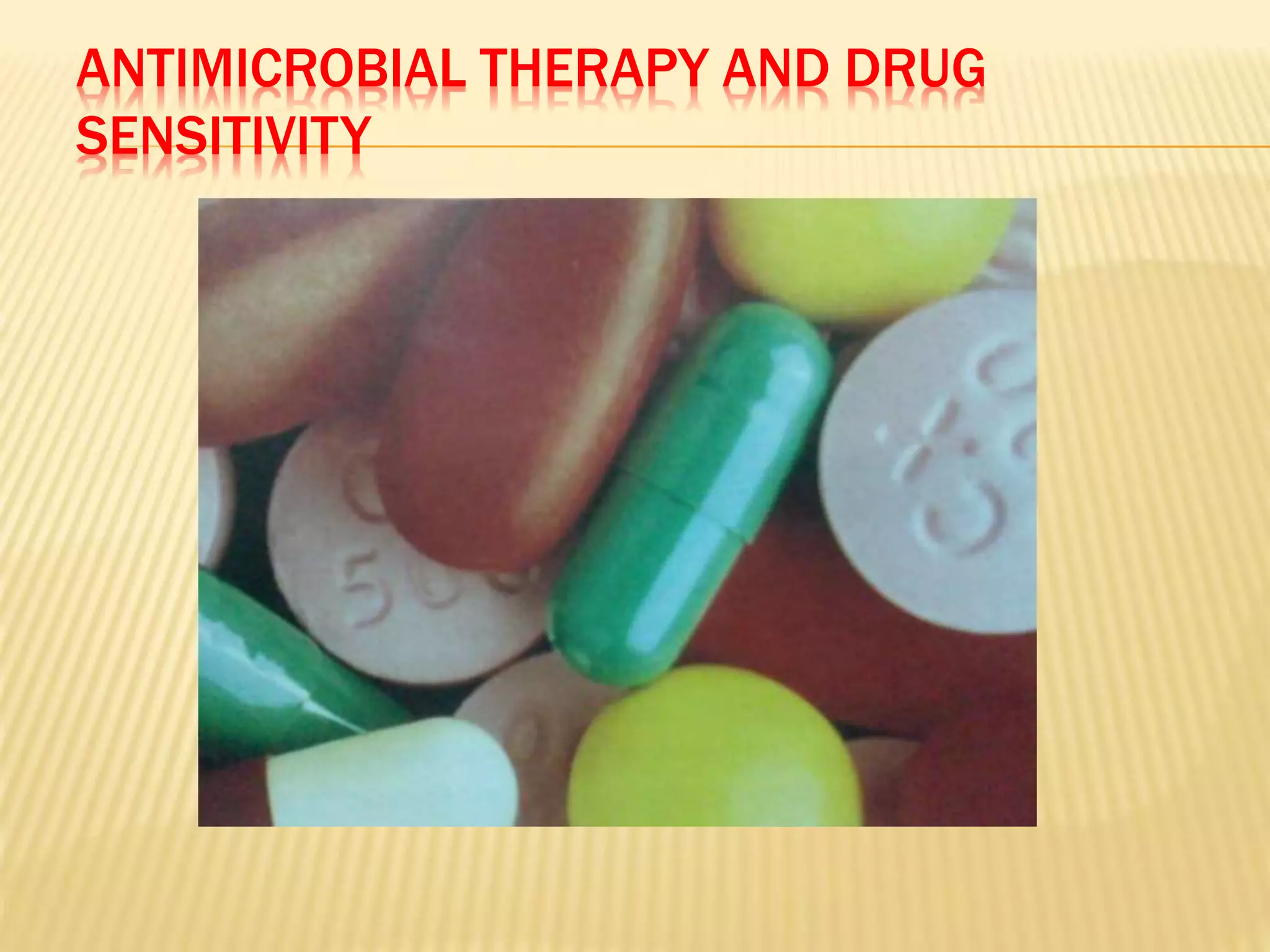Antimicrobial therapy and drug sensitivity testing | PPT