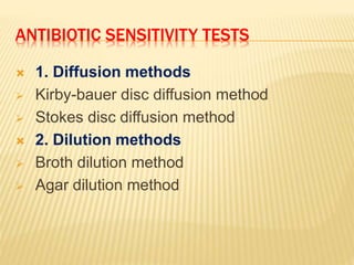Antimicrobial therapy and drug sensitivity testing | PPT