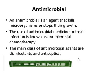Antimicrobial used as preservative | PPTX
