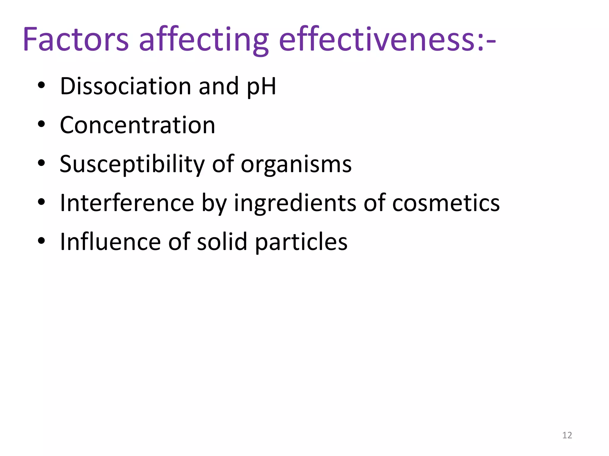 Antimicrobial used as preservatives | PPTX
