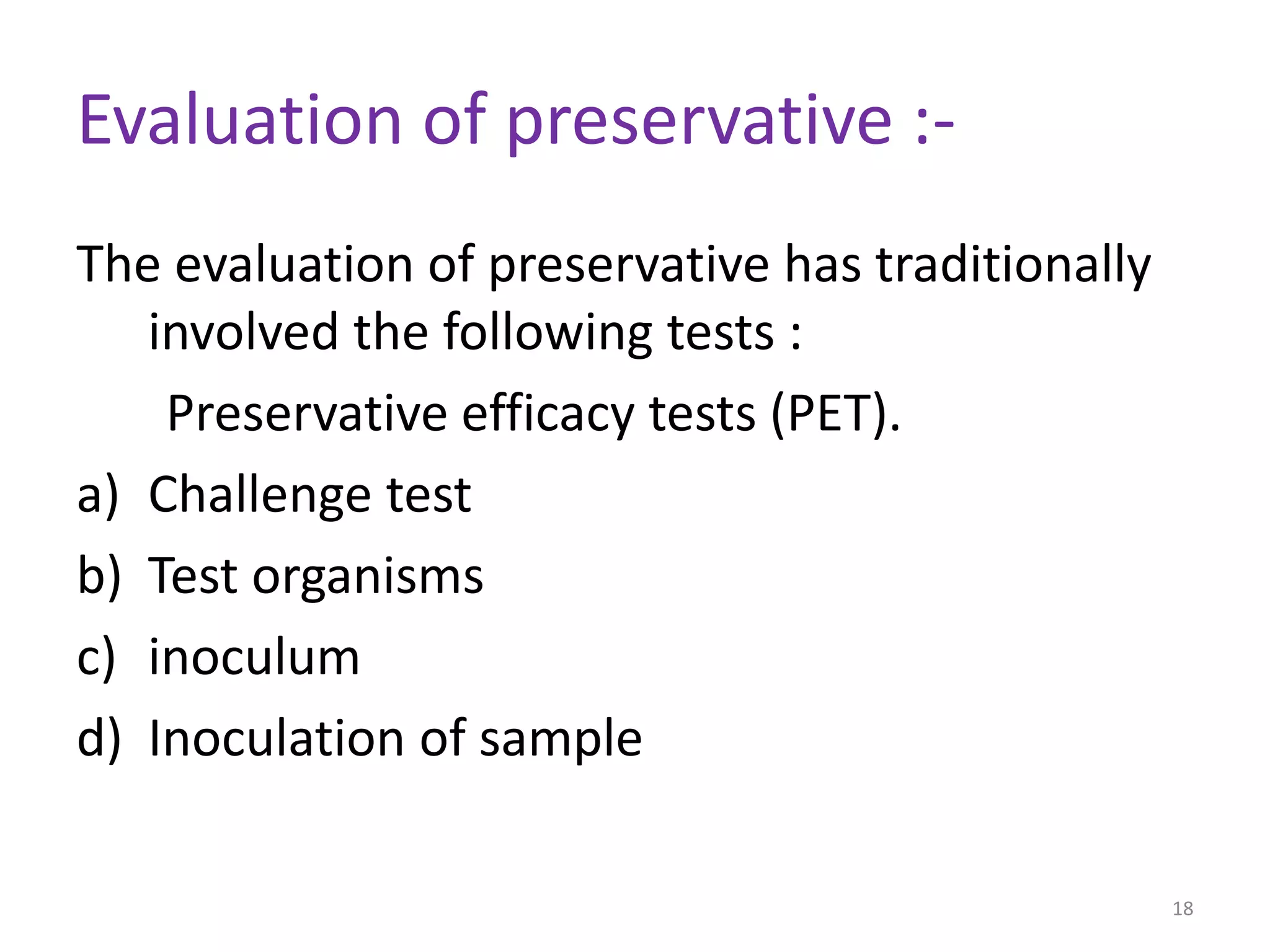 Antimicrobial used as preservatives | PPT | Free Download