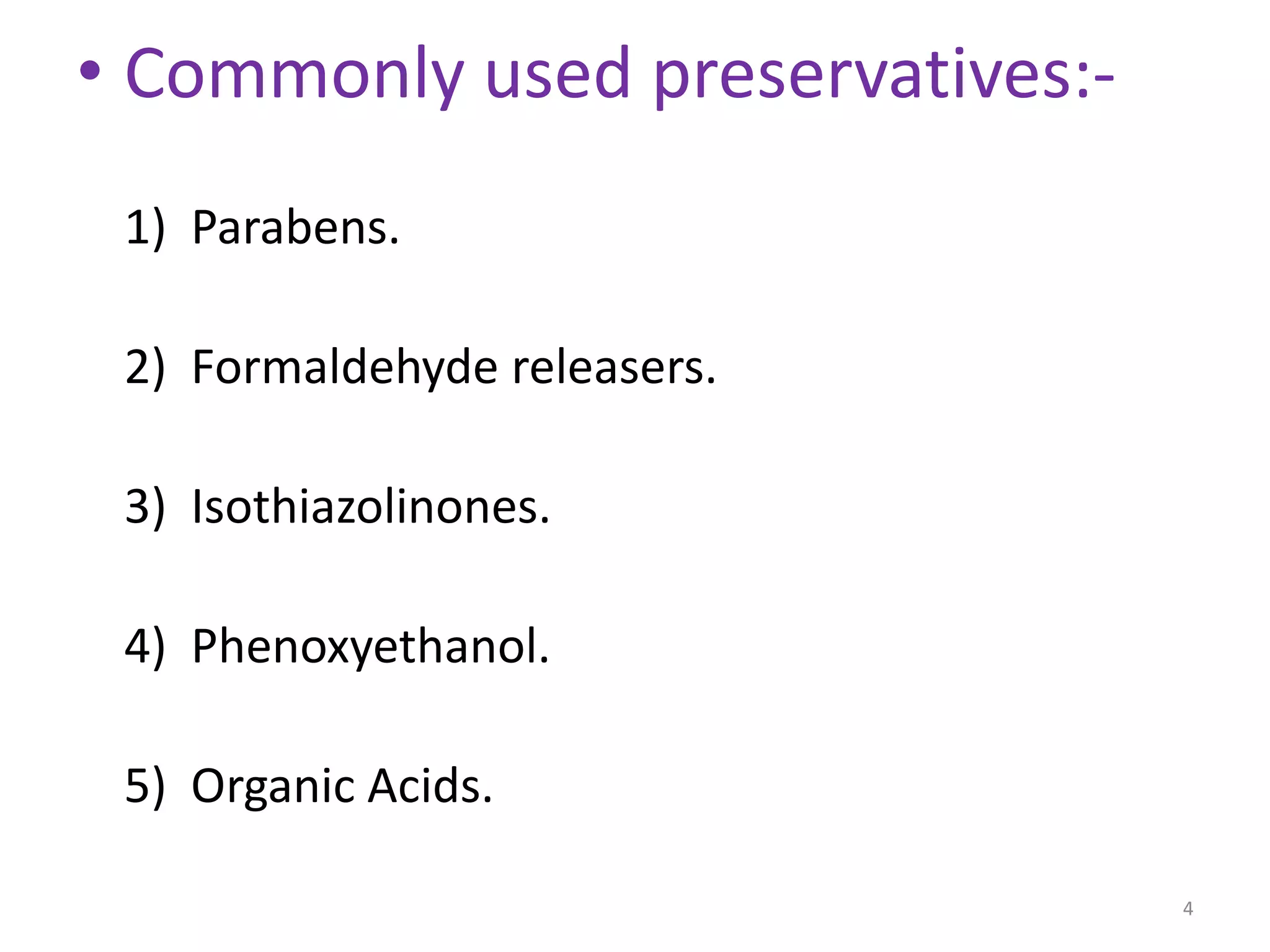 Antimicrobial used as preservatives | PPTX