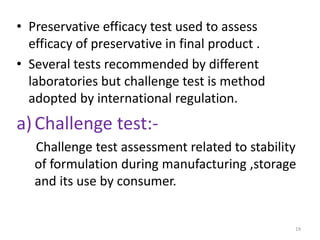 Antimicrobial used as preservatives | PPTX