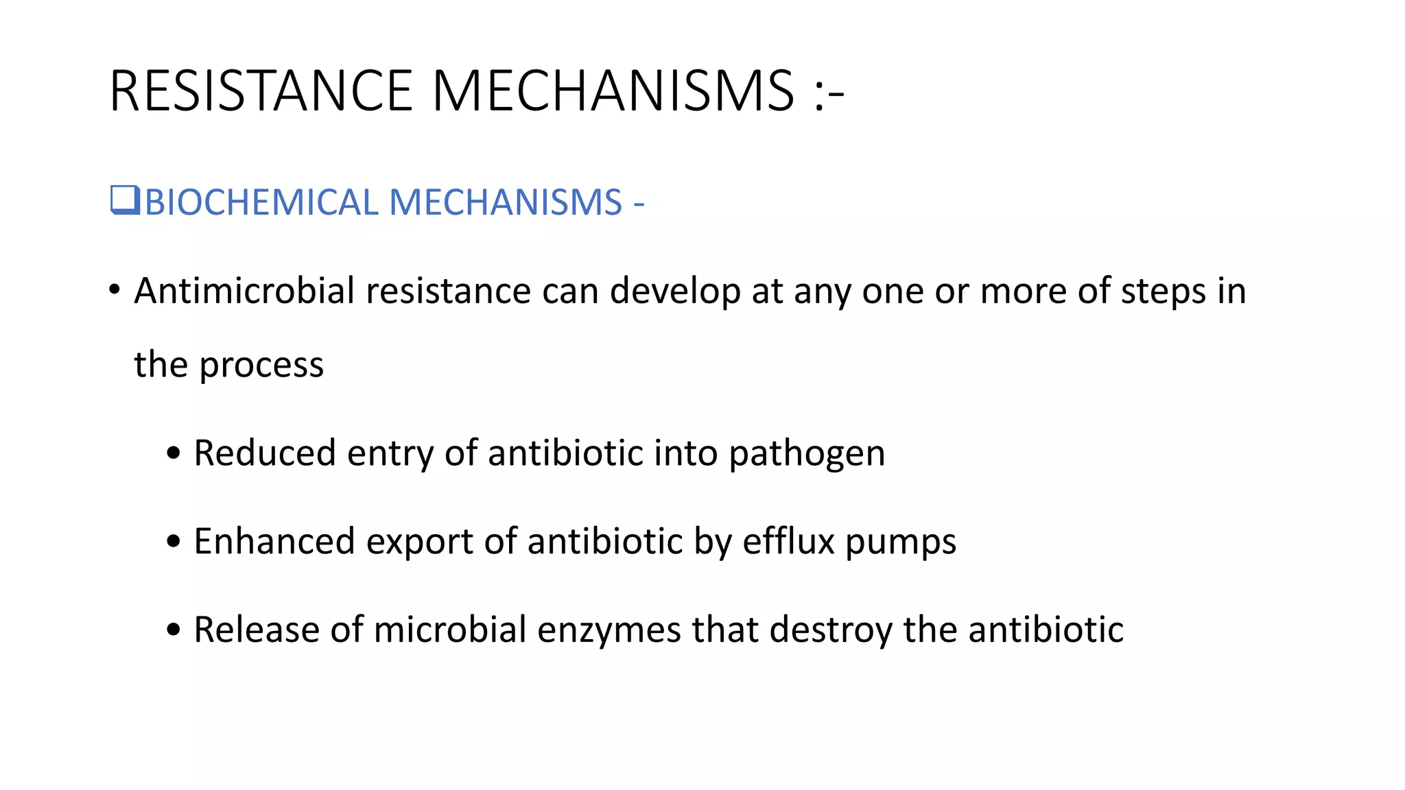Antimicrobial resistance mechanism | PPTX