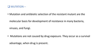Antimicrobial resistance mechanism | PPTX
