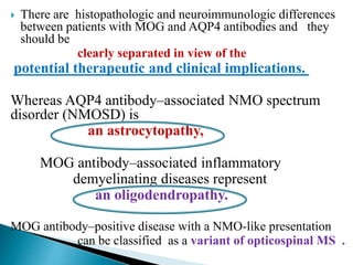 Anti-MOG Antibody-Associated Diseases - Prof. Ayman Nassef | PPTX