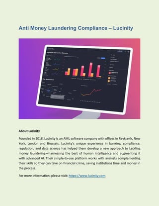 Anti Money Laundering Compliance – Lucinity.pdf | Crime & Harmful Acts to Individuals, Society ...