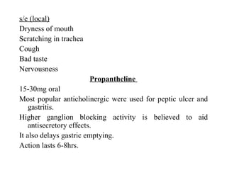 Antimuscarinic Agents 2 Power Point Presentation | PPT