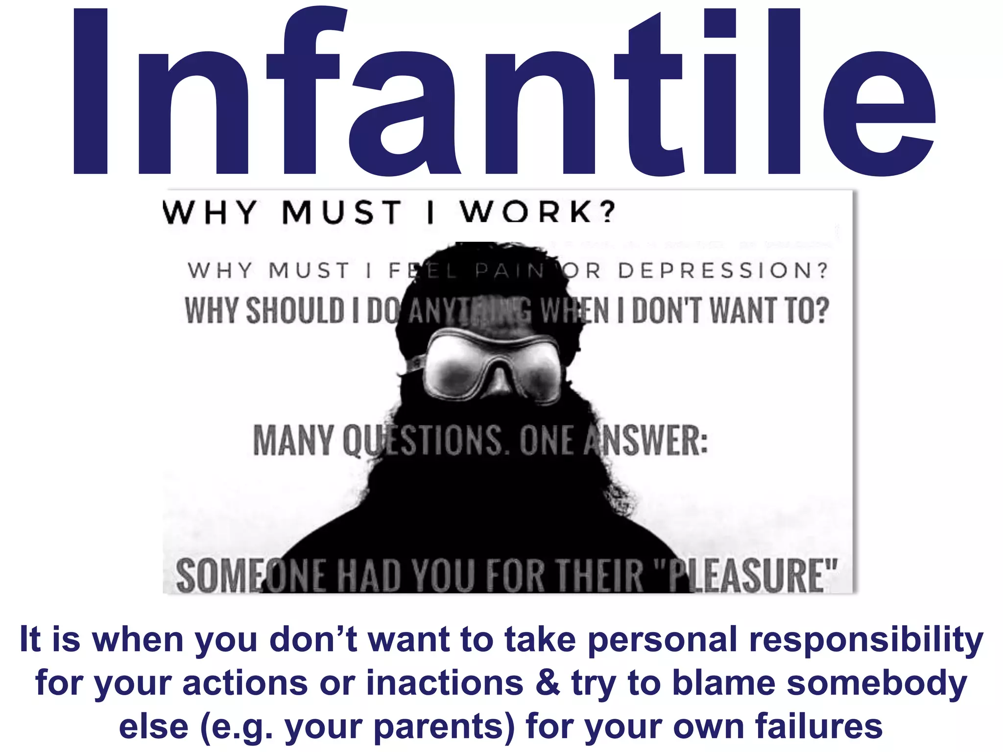 Pronatalism life values: Definition of infantile | PDF