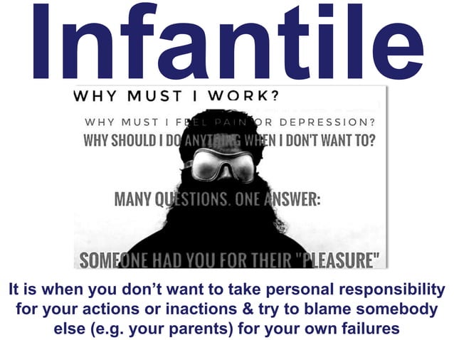 Pronatalism life values: Definition of infantile | PDF