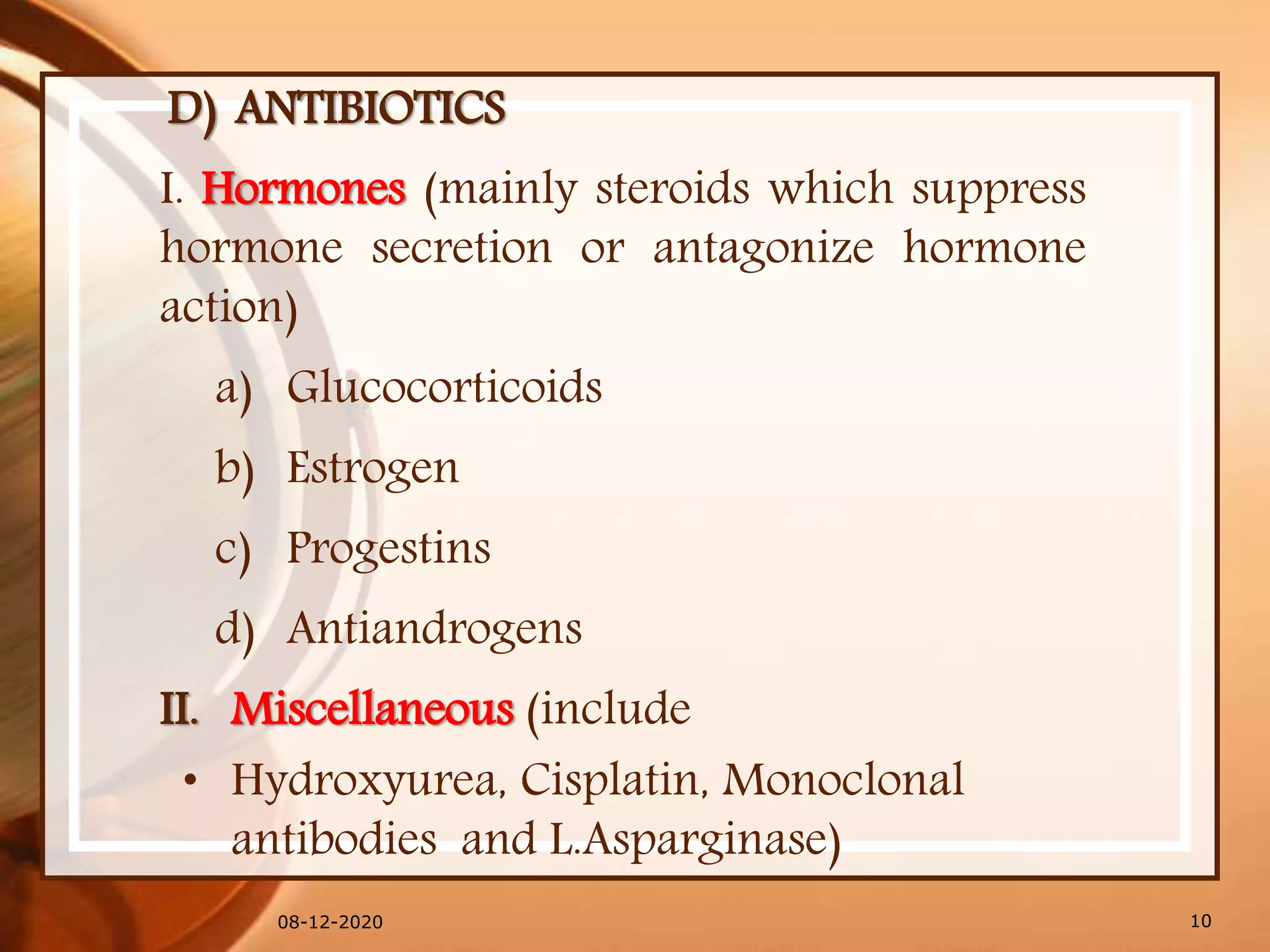 Anti neoplastic agents | PPTX