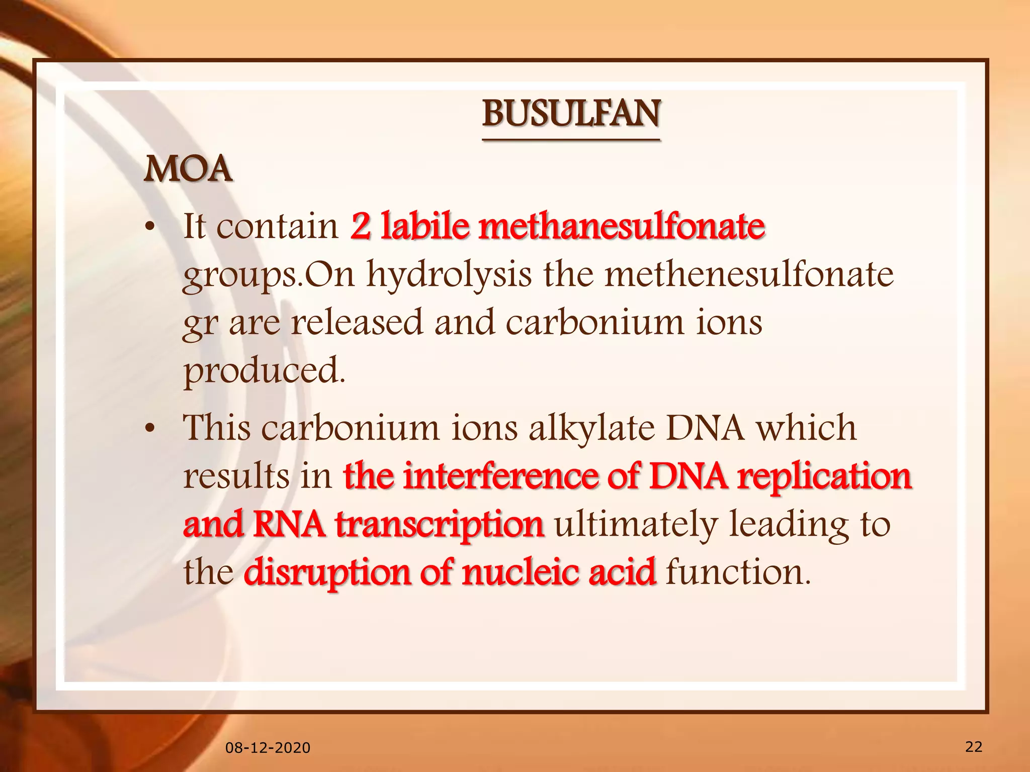Anti neoplastic agents | PPTX